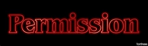 permission text effect and logo design word