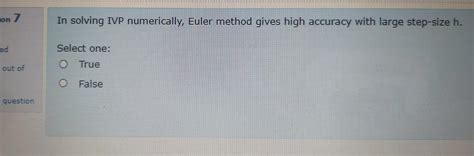 Solved EES On 7 In Solving IVP Numerically Euler Method Chegg Com