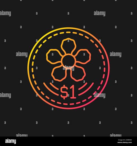 Coins Design Gradient Vector Icon For Dark Theme Stock Vector Image