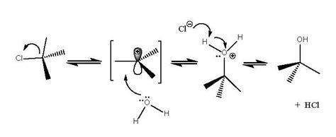 Organic Chemistry Hydrolysis Of T Butyl Chloride A Lecture And Lab Experiment Uw Madison
