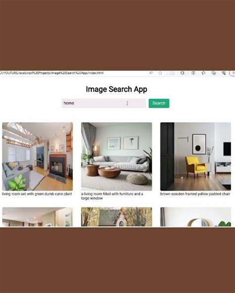 Image Search App Using Javascript Api Shorts Javascript