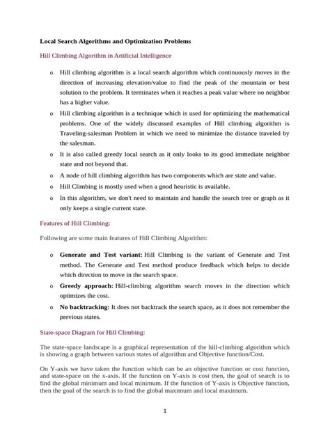 Unit 2 From Local Search Algorithms And Optimization Problems Pdf Algorithms And Data