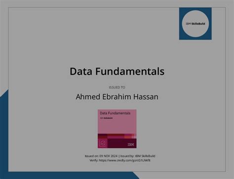 ahmed ebrahim on linkedin ibm datafundamentals dataskills lifelonglearning selfdevelopment