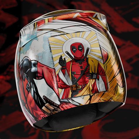 3d Model Of Deadpool Motorcycle Helmet Behance