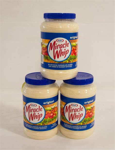 Kraft Miracle Whip 3x1 5 Litre Bb Jan 2024