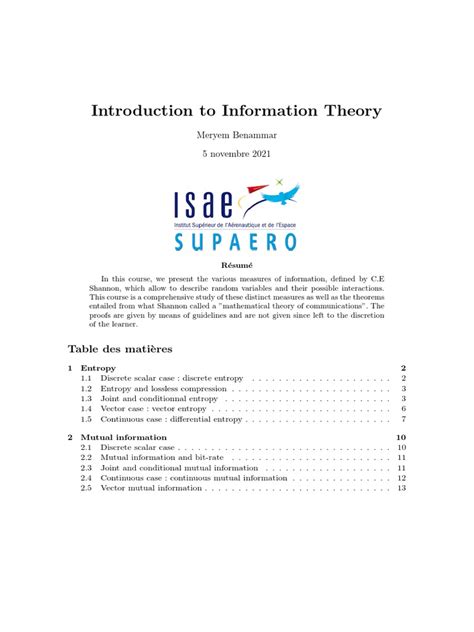 Information Theory Textbook Pdf Probability Distribution Variance