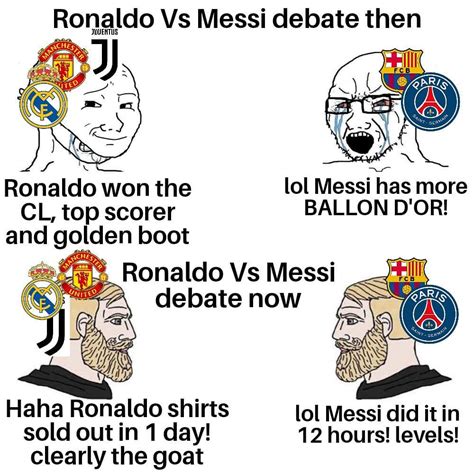 Ronaldo Vs Messi Rfootballmemes