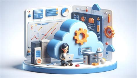 Premium Photo 3d Icon Cloud Computing Engineer Optimizing