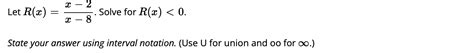 Solved Let Rxx 2x 8 ﻿solve For Rx