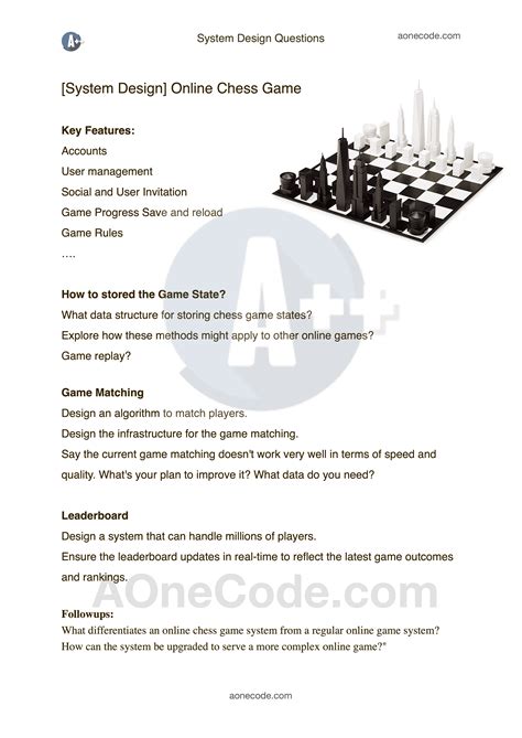 System Design Online Chess Game
