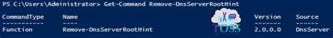 remove dnsserverroothint powershell cmdlets toss