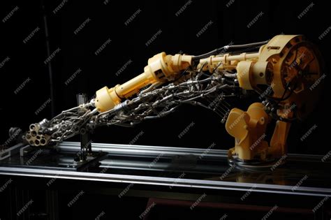 Robotic Arm Assembling Biohybrid Robot Components Premium Ai Generated Image