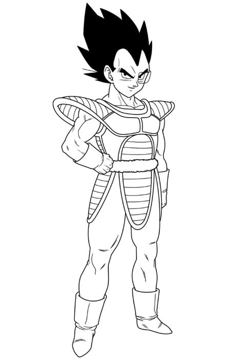 Omalovánka Vegeta Z Anime Dragon Ball Z K Vytisknutí Zdarma
