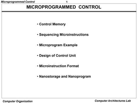 Microprogrammed Control Unit Pptx