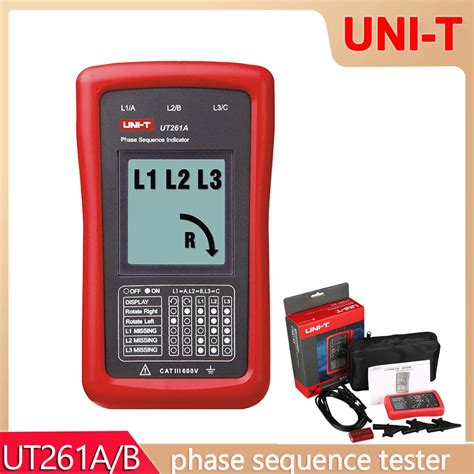 UNI T UT A UT B Phase Power Phase Sequence Tester Lack Phase Meter Motor Rotation