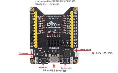 Diymall Esp8266 Firmware Downloader Flash Download Tool Test Board Code Burner For Esp8266 Esp