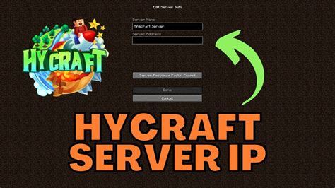 Minecraft Hycraft Server Ip Address Youtube
