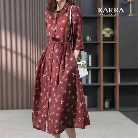 포스티 Karra 88까지어텀리브스5부소매원피스벨트setkb2fop033c