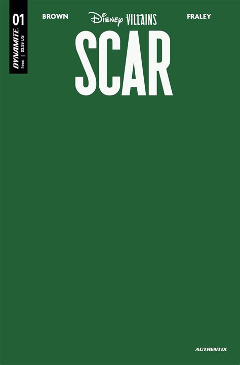 Disney Villains Scar 1 Cover W Jungle Green Blank Authentix Comichub