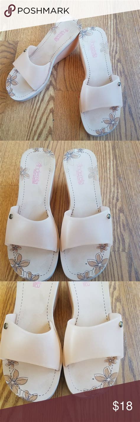 Cinderella Women S Pink Slip On Wedge Sandals Size