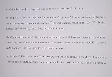3 20 Points Total Do The Following In R Or Other