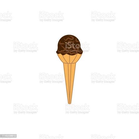 아이스크림 초콜릿 컬러 아이콘입니다 아이스크림 그림 아이콘의 요소입니다 기호와 기호는 웹 로고 모바일 앱 Ui Ux에 사용할 수 있습니다 갈색에 대한 스톡 벡터 아트 및