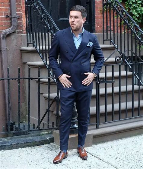 Navy Blue Suits With Brown Shoes 60 Best Navy Blue Suit Ideas Paired