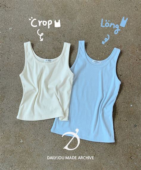 데일리쥬 1만장판매made 파벨 레이어드 라운드 골지 나시크롭롱