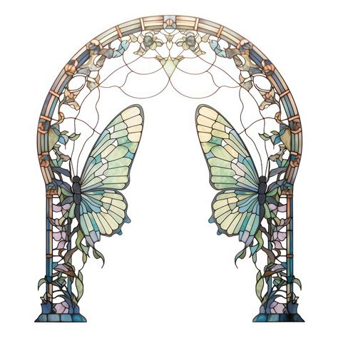 Arch Art Nouveau Butterfly Architecture Premium Photo Illustration