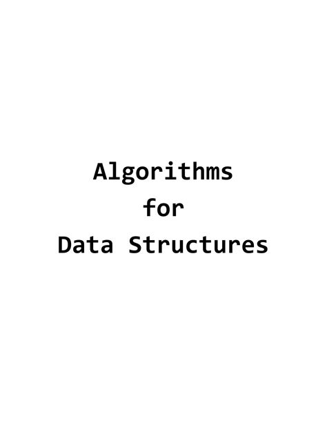 Solution Algorithms For Data Structures Studypool