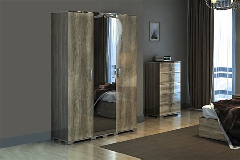 Шкаф 3 х дв с зеркалом КАНАЛЕТТО артикул 0037404 Купить в торговом комплексе «Три Кита