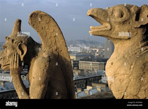 Gargoyles Notre Dame De Paris Gargoyle Notre Dame France Paris