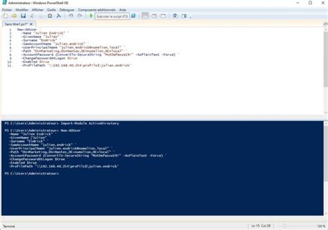 Créer Un Utilisateur Active Directory En Ligne De Commande