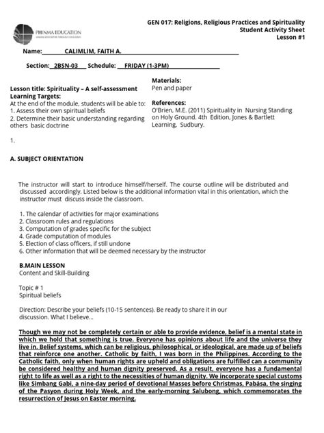 Gen 017 Sas Lesson 1 Download Free Pdf Spirituality Faith