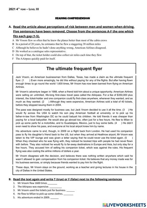 Reading Comprehension Practice Online