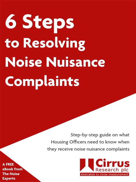 Resolving Noise Complaint Pdf Noise Sound
