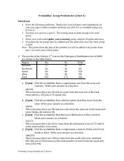 Copy Of Probability ProblemSet2Part2 Pdf Probability Group Problem Set 2 Part 2 Directions 1