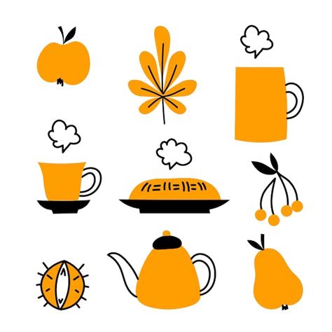 Premium Vector Cozy Fall Elements Set