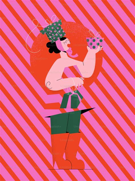 모자를 쓰고 꽃다발을 들고 있는 여자 벡터 Unsplash의 크리스마스 이미지