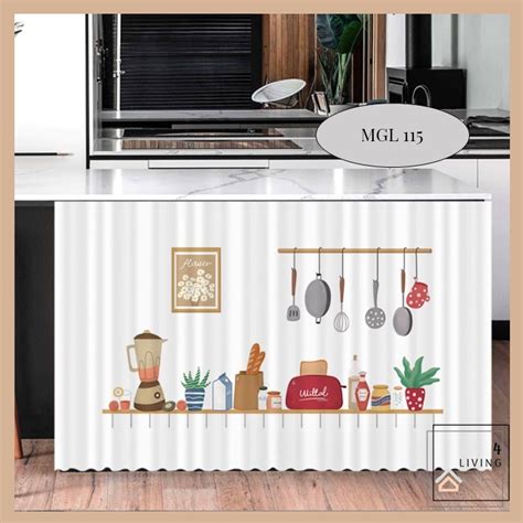 [4 Living] Langsir Kabinet Dapur Table Top Curtain Kitchen Curtain Cabinet Cloth Cover Cabinet