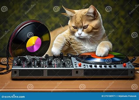 Cute Dj Cat Neural Network Ai Generated Stock Illustration Illustration Of Isolated Majestic