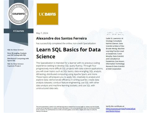 Completed Learn Sql For Data Science Course Alexandre Ferreira Posted On The Topic Linkedin