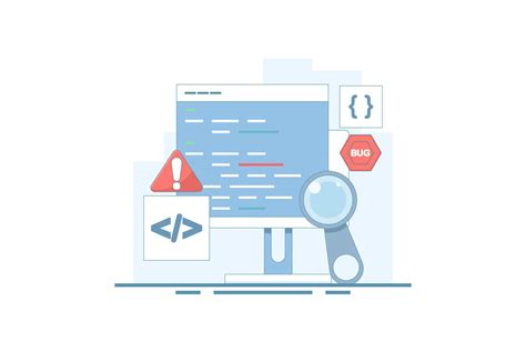 Bug Report Concept Magnifying Glass For Bugs Dancing In Computer Software Program Bug Report