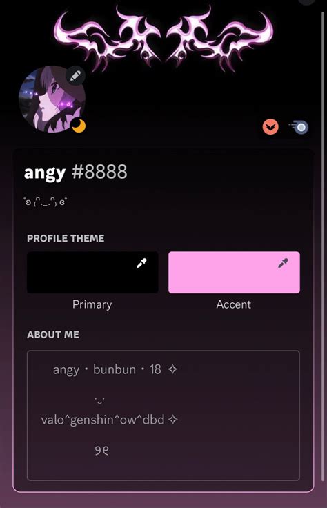 Discord Profile Theme Purple With Pink Accents