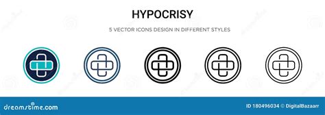 Hypocrisy Icon In Filled Thin Line Outline And Stroke Style Vector