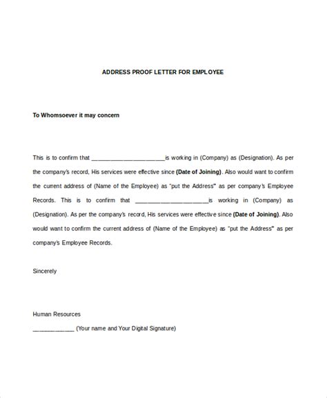 Address Verification Letter Template Templates Hexagon