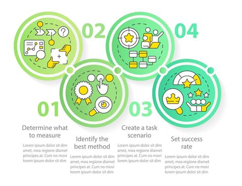 Conduct Website Usability Testing Circle Infographic Template Data Visualization With 4 Steps