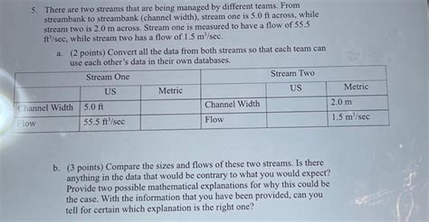 Solved There Are Two Streams That Are Being Managed By Chegg Com
