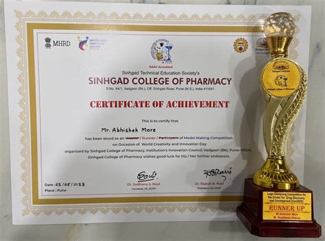 Abhishek More On Linkedin Very Glad To Share That We Got Runner Up Prize For Model Making