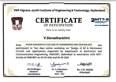 Devadharshini V On Linkedin Im Excited To Share That I Participated In A Two Day Online